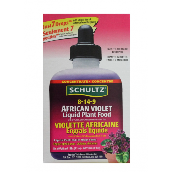 Hydroponic Supplies Schultz African Violet Liquid Plant Food 8-14-9 ...
